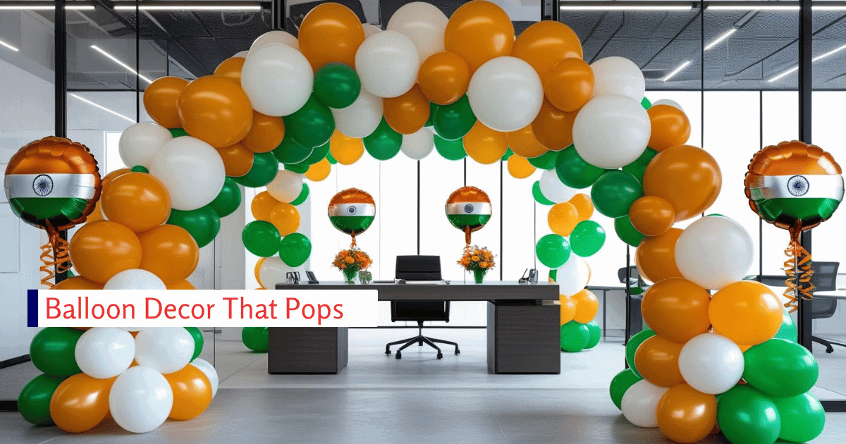 Personalized Independence Day Decoration for Office Events